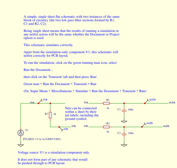 Single sheet flat schematic - EasyEDA open source hardware lab