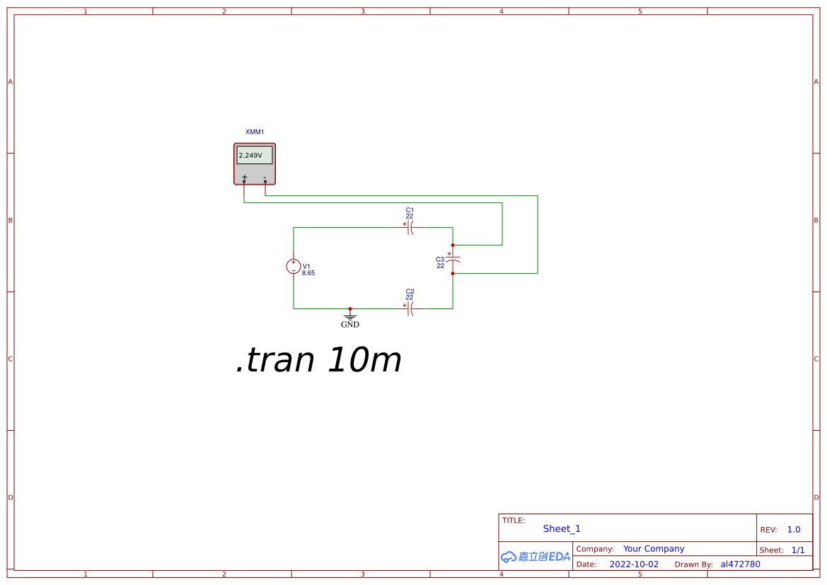 Circuito serie capacitor - EasyEDA open source hardware lab