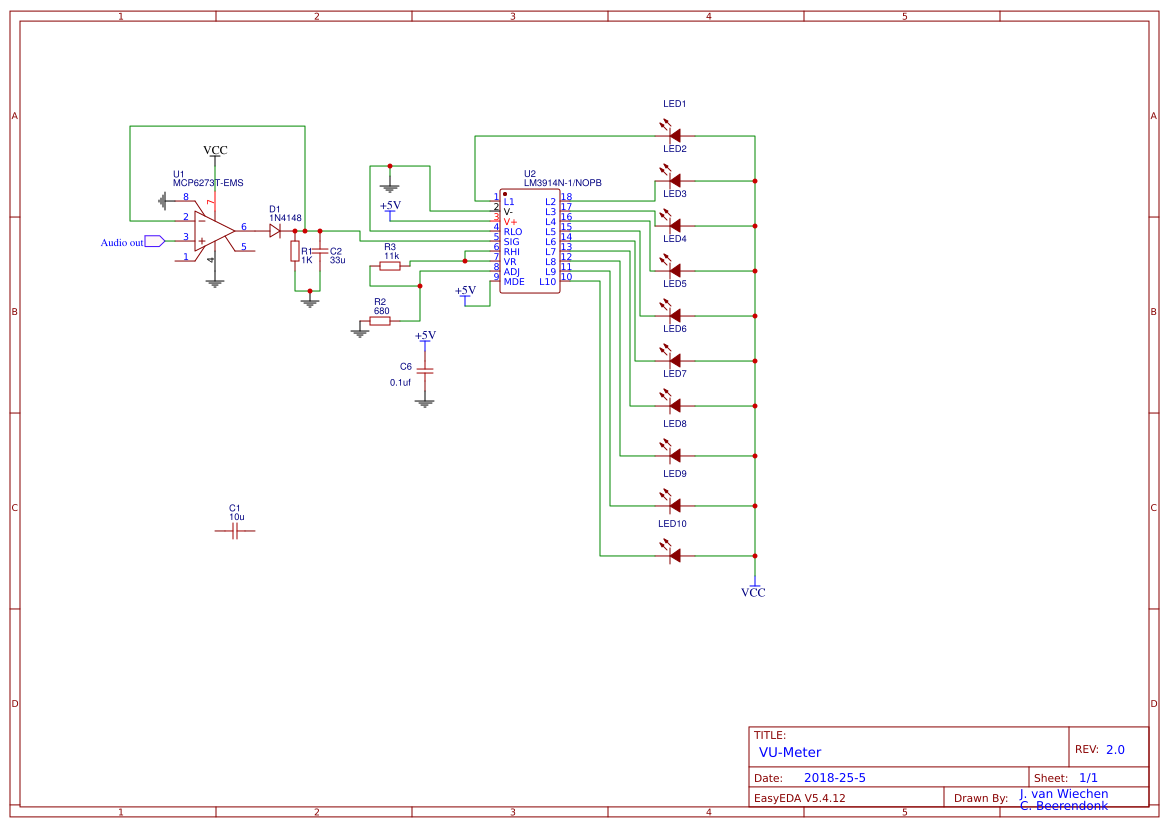vu meter - EasyEDA open source hardware lab