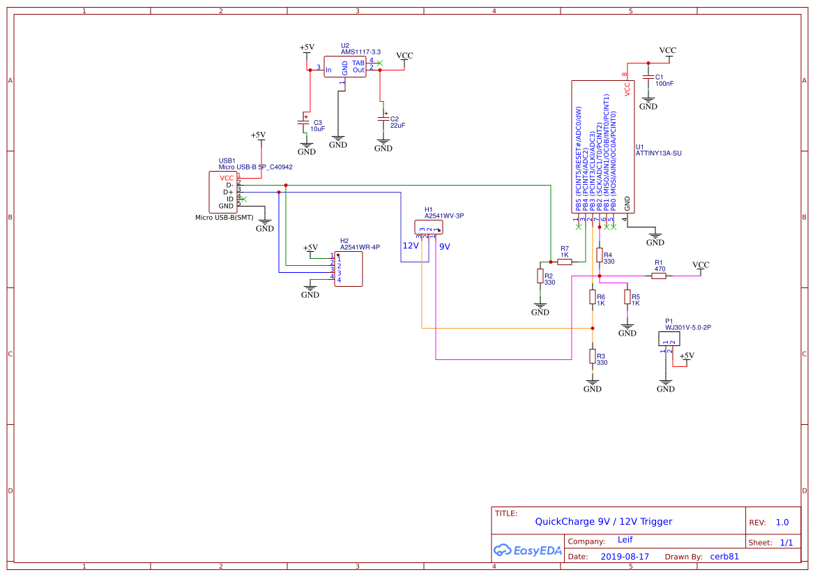 quick charge trigger - EasyEDA open source hardware lab
