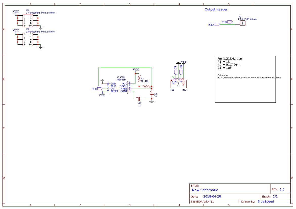 555 Fixed timer - EasyEDA open source hardware lab