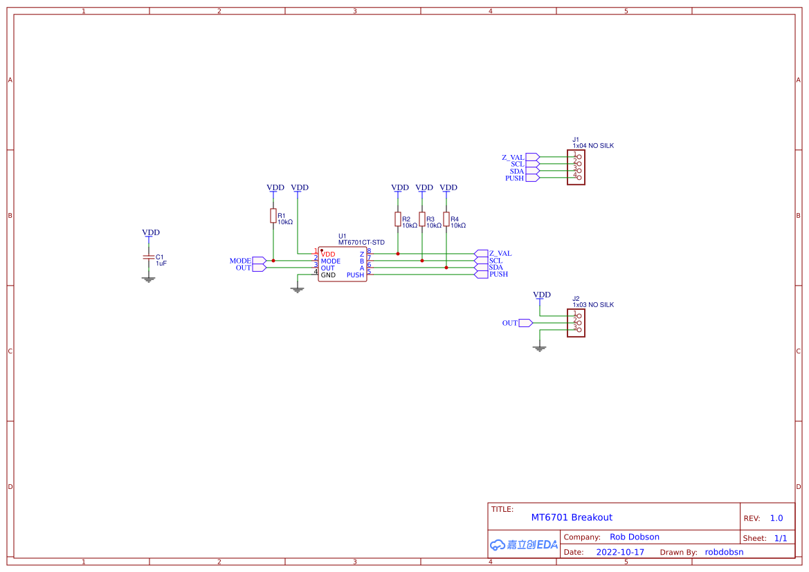 MT6701 Breakout - EasyEDA open source hardware lab
