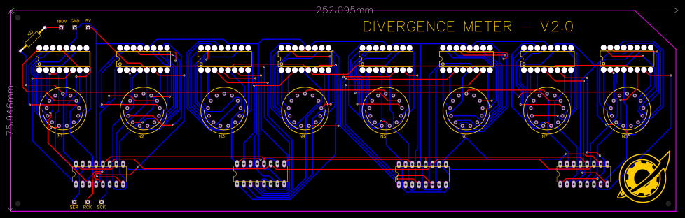 Divergence Meter Nixie Project - EasyEDA open source hardware lab