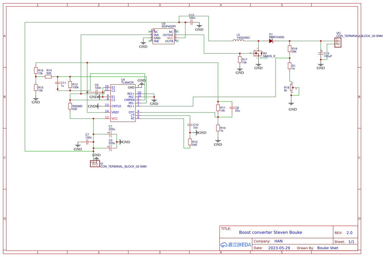 Boost converter Bouke&Steven - EasyEDA open source hardware lab