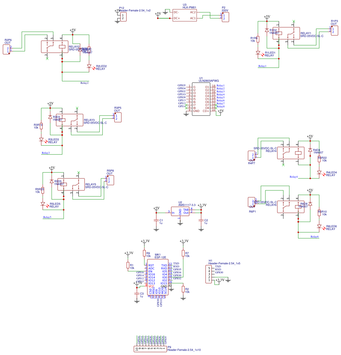 I2C Relay 4ch - Platform for creating and sharing projects - OSHWLab