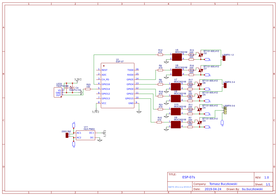 Oswietlenie ESP - Platform for creating and sharing projects - OSHWLab