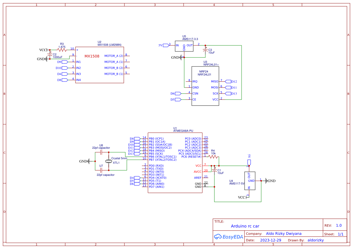 Arduino rc car - EasyEDA open source hardware lab