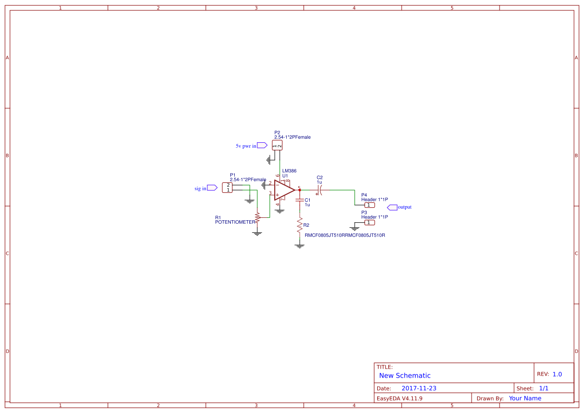 Amplifier for op-amp signal gen - EasyEDA open source hardware lab