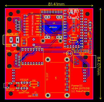 Panner DC Motors Pan/Tilt - OSHWLab