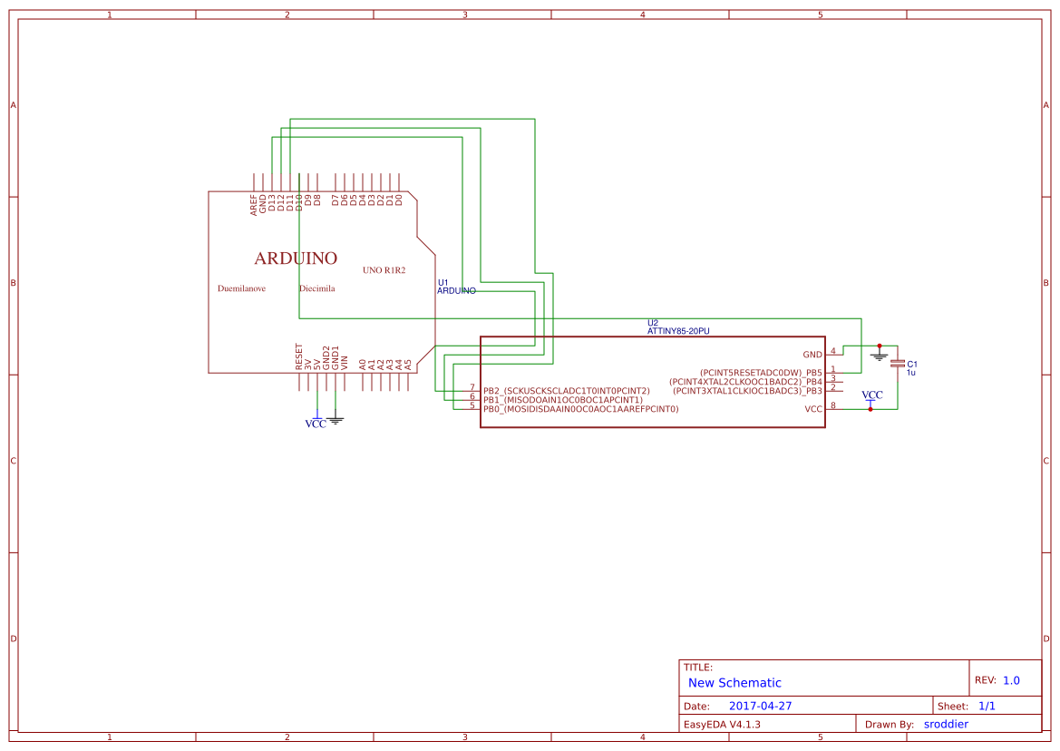 Programmeur attiny - OSHWLab