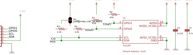 SparkFun ToF Range Finder Breakout - VL6180 - EasyEDA open source hardware lab