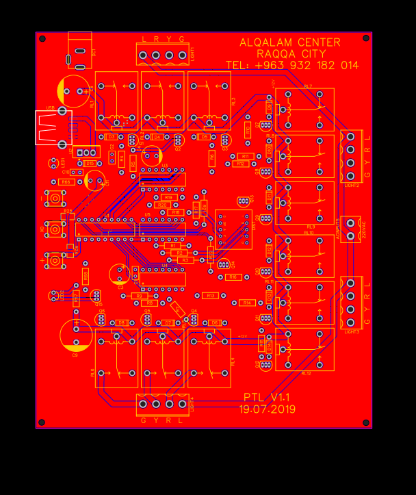 TRAFFIC LIGHTS BY PIC16F628A - EasyEDA open source hardware lab