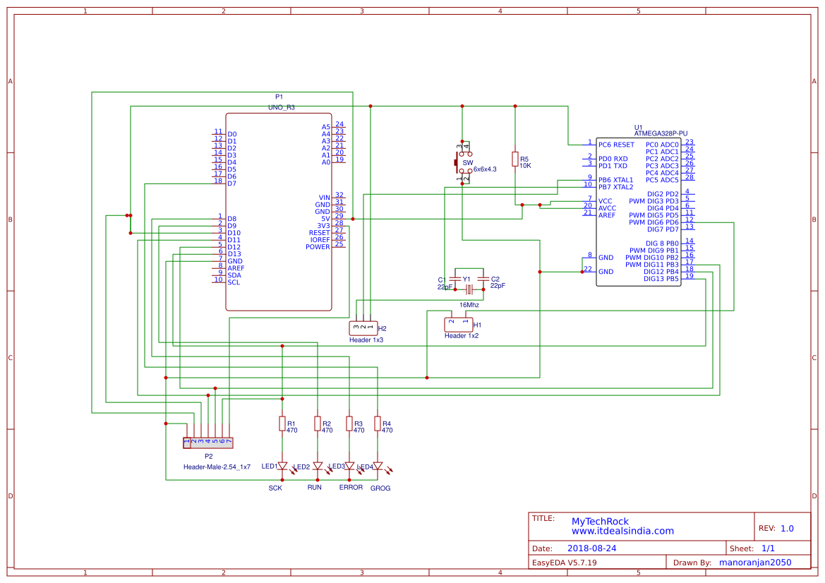 Arduino ISP Shield 2.0 - OSHWLab