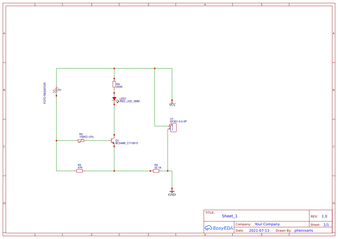 sensor de luz - EasyEDA open source hardware lab