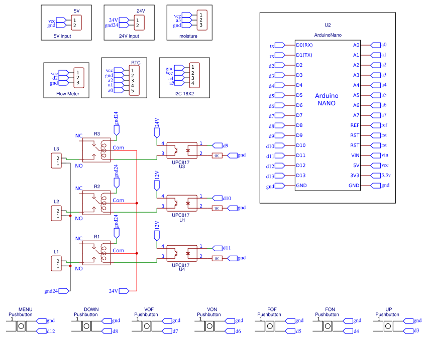 Timer based iirigatiobn system PCB - OSHWLab