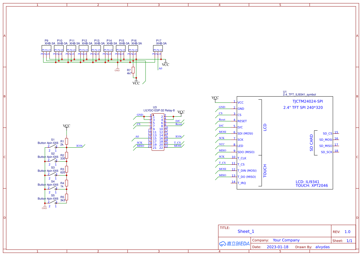 Lilygo-8-relay-tft-lcd - OSHWLab