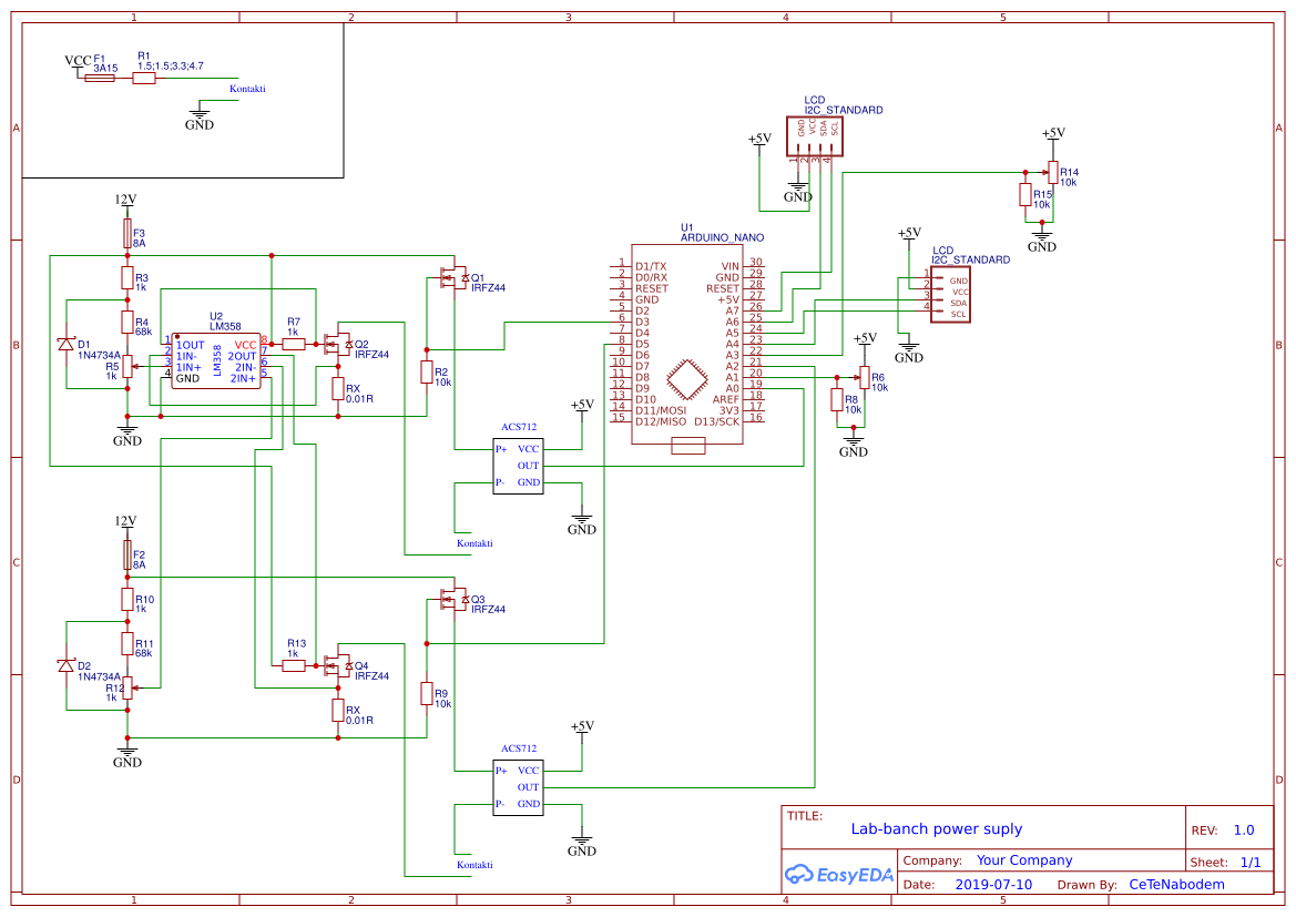 Lab banch power suply - Platform for creating and sharing projects - OSHWLab