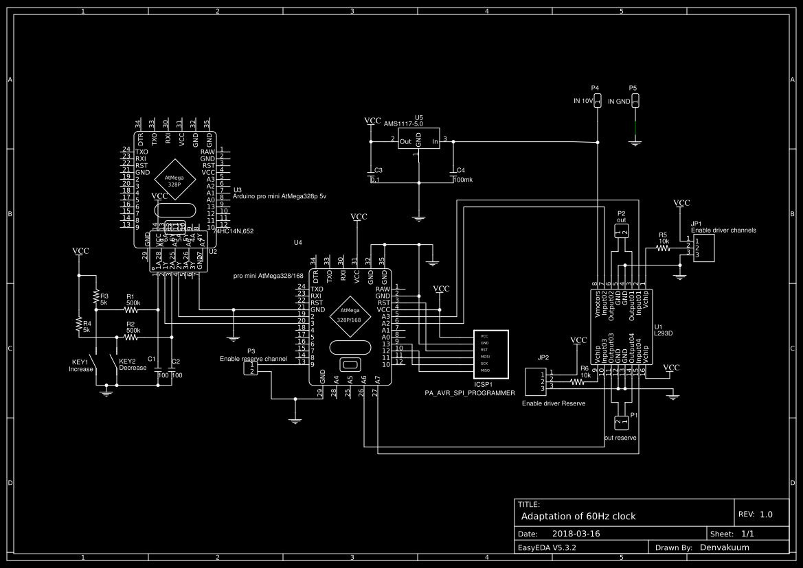 60Hz clock - EasyEDA open source hardware lab