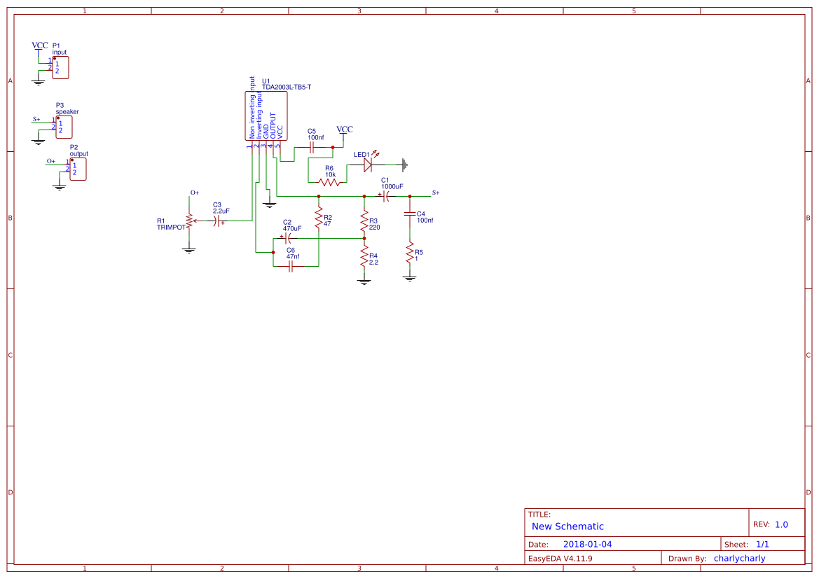 Amplificador tda2003 - OSHWLab