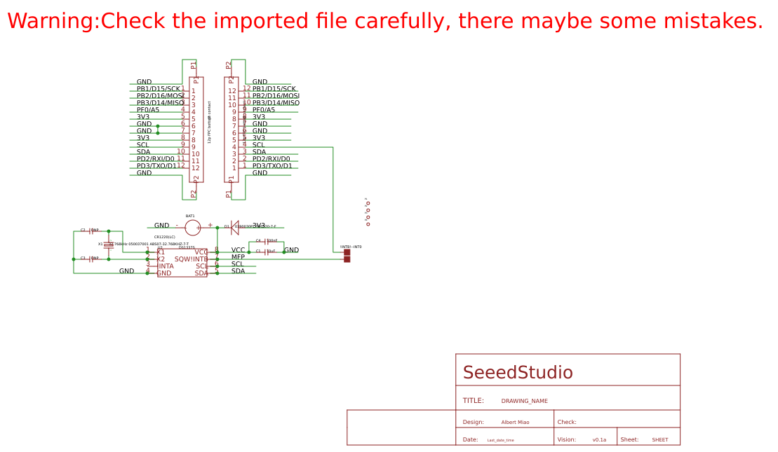 Xadow - RTC - OSHWLab
