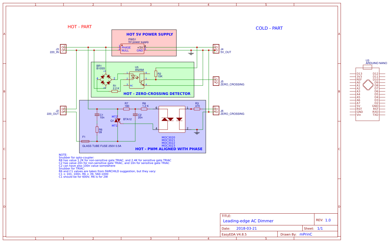 Leading-edge AC Dimmer - OSHWLab