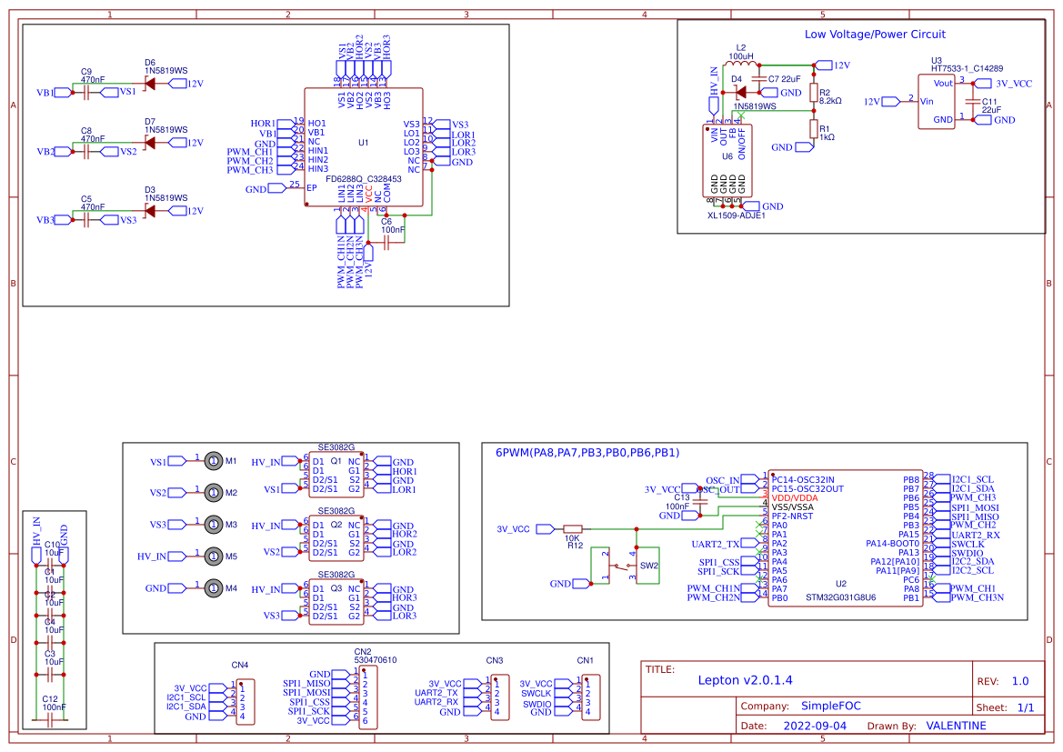 Lepton v2 BLDC SimpleFOC Driver - OSHWLab
