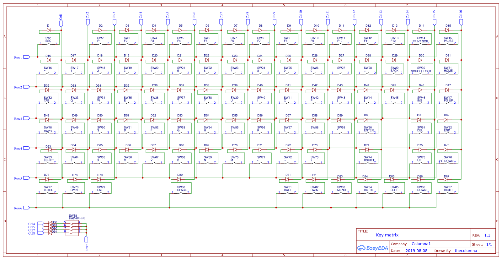 TKL keyboard - OSHWLab