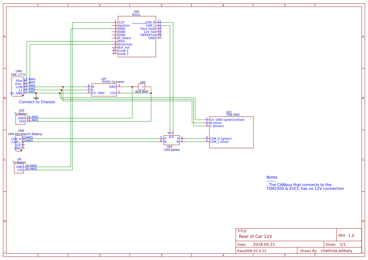 12V Lines for Gen 5 Solar Car - OSHWLab