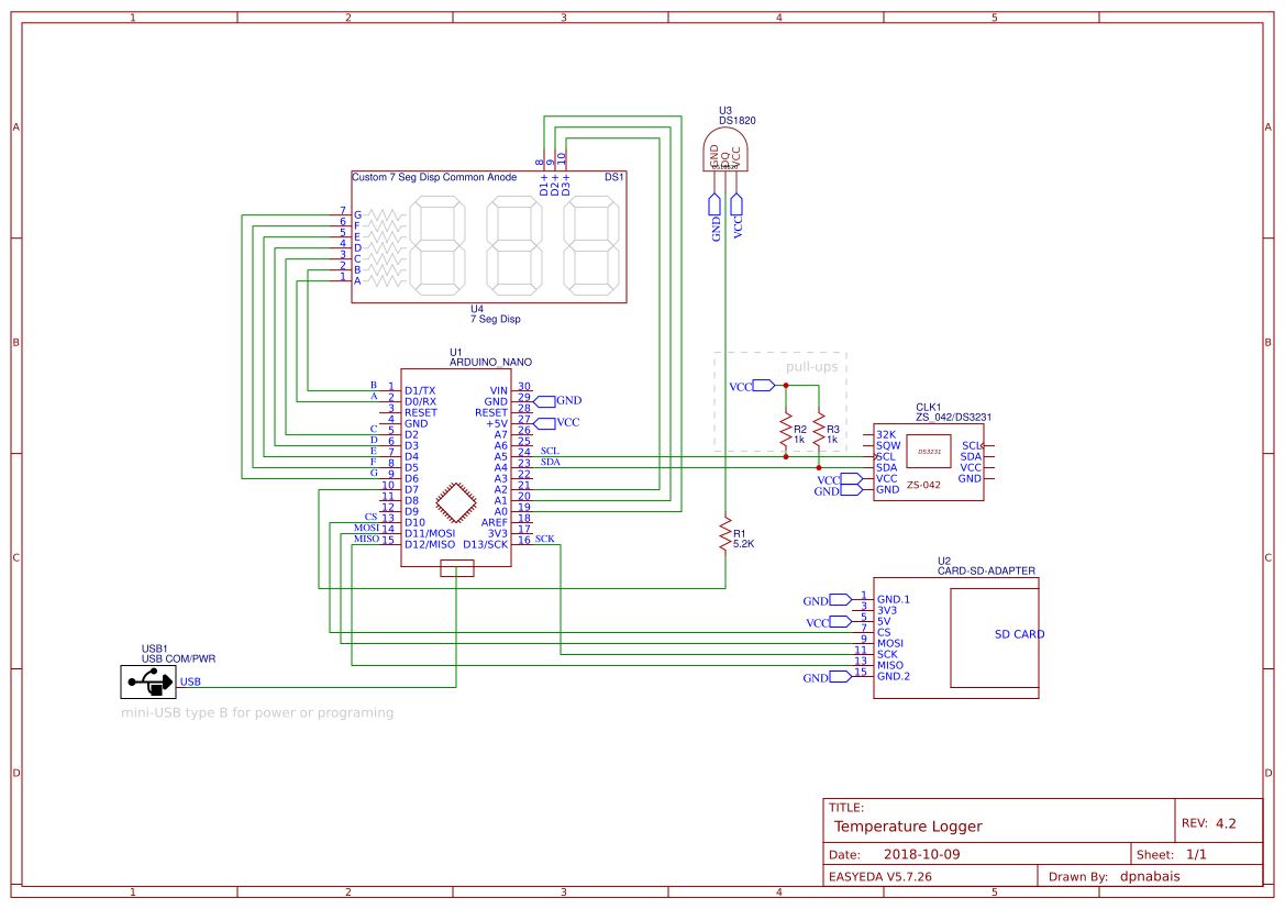 TempLogger - EasyEDA open source hardware lab