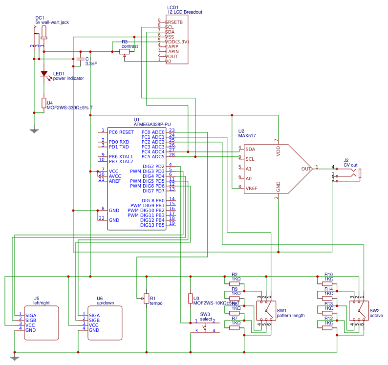 CV Sequencer - EasyEDA open source hardware lab