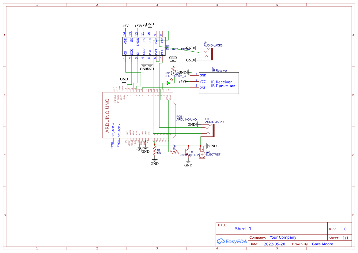 Arduino iPhone Remote Control V2 - OSHWLab