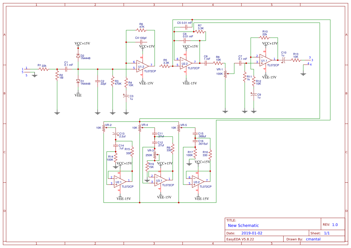 Preamp active V1.1 - Platform for creating and sharing projects - OSHWLab