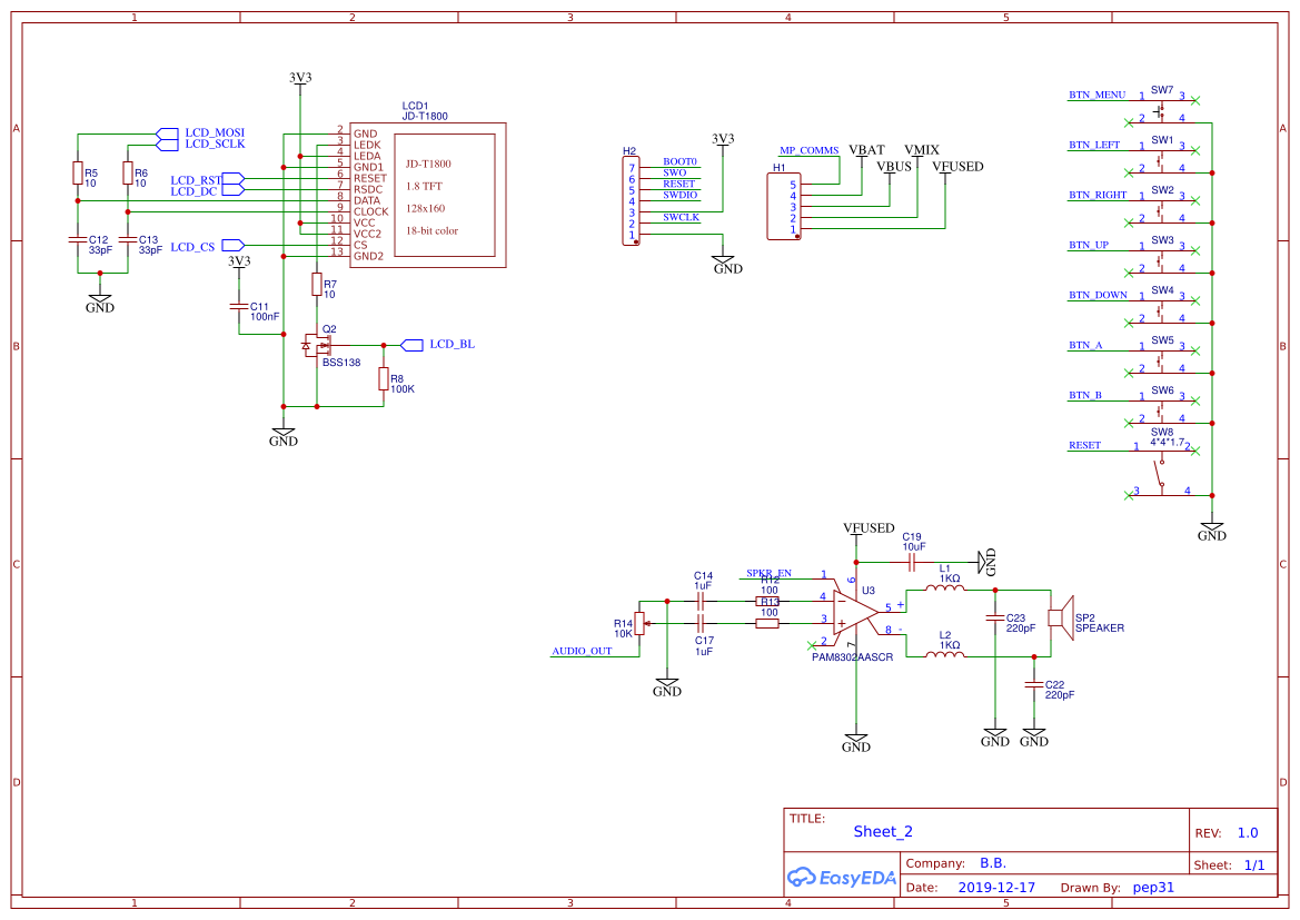 MakeCode Arcade - Handheld Game Console - EasyEDA open source hardware lab