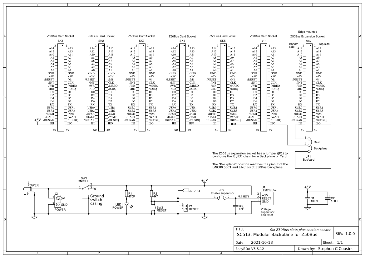 SC522 v1.0.0 Backplane - EasyEDA open source hardware lab