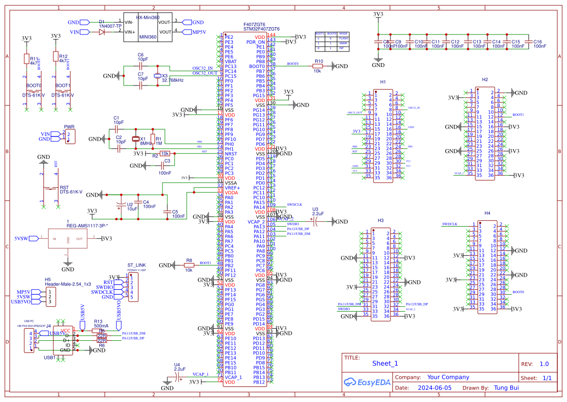 STM32 F407ZGT6 DIP Version - OSHWLab
