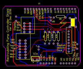 Arduino Shield for Recirculating Pump Controller - OSHWLab
