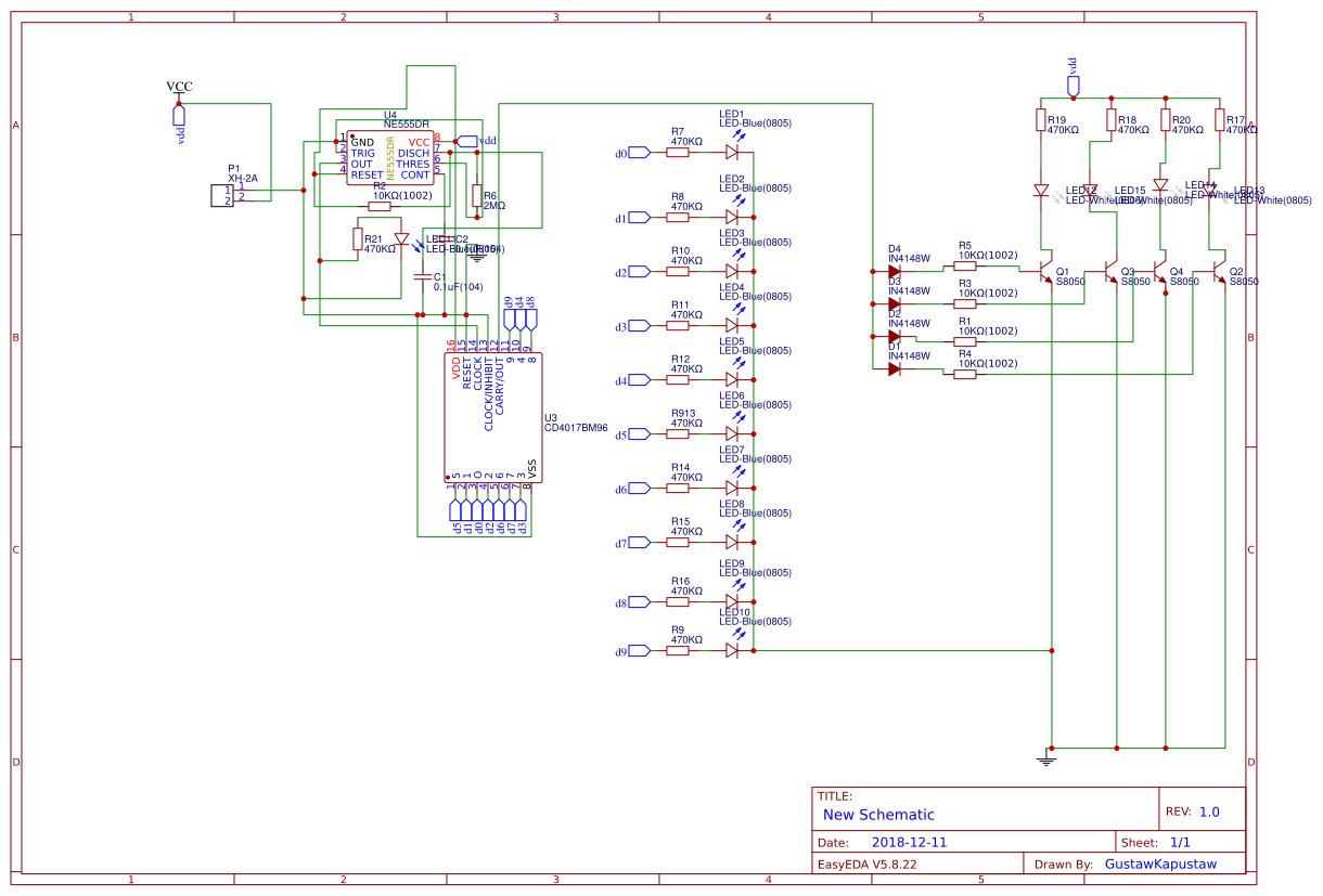 Ne555+cd4017 led - EasyEDA open source hardware lab