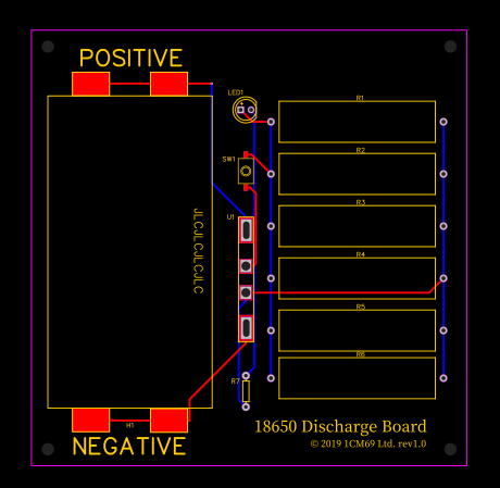 18650 Discharge Board - OSHWLab