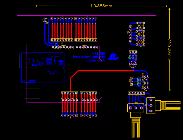 190125-arduino protoboard - OSHWLab
