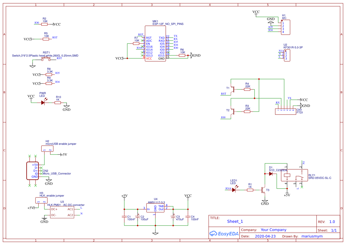 ESP12F_Relay_I2C_ACDC_USB - OSHWLab