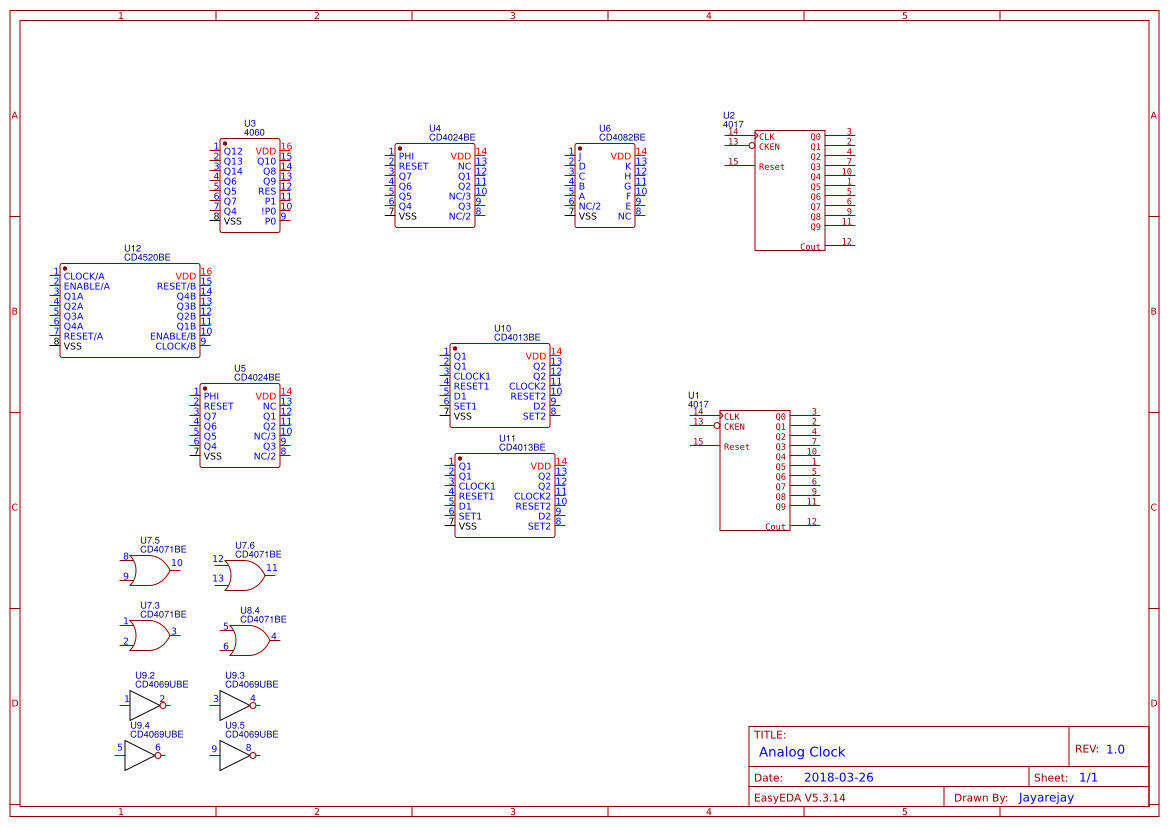 Analog Clock - OSHWLab