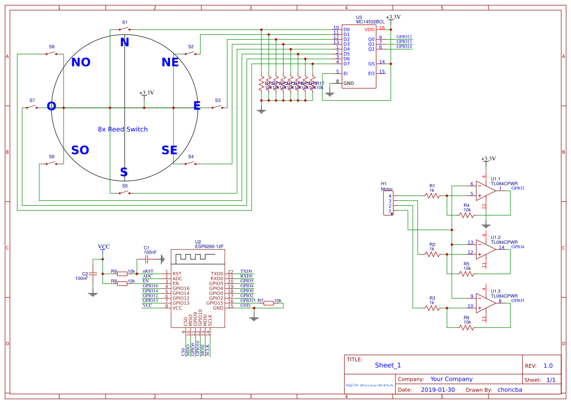 Wind Speed-Direction meter - EasyEDA open source hardware lab