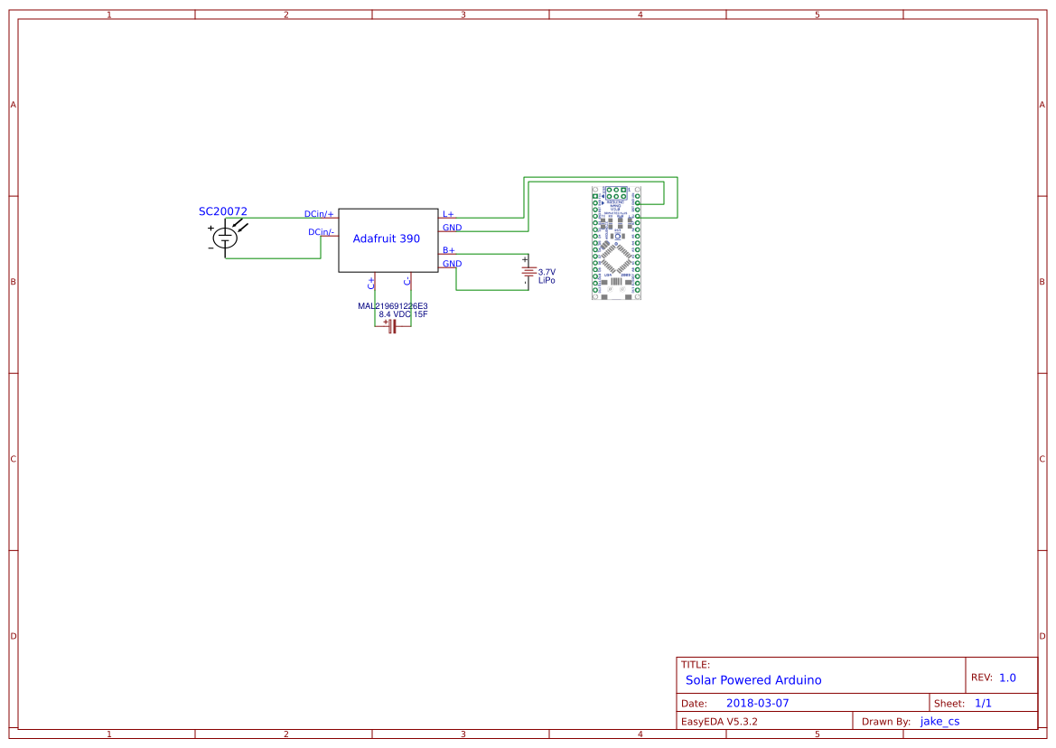 Solar Powered Arduino Oshwlab