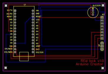 Rfid lock v1.0 (Arduino Creator) - OSHWLab