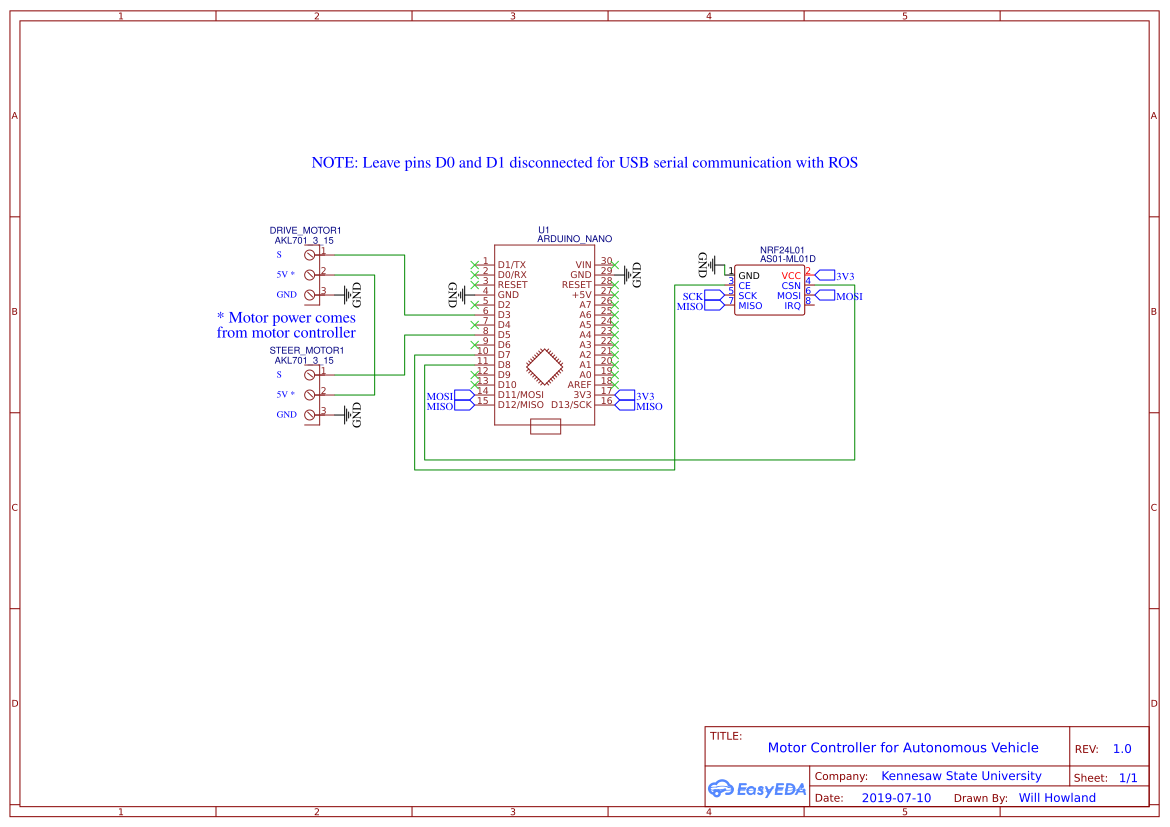 Motor Controller for Autonomous Vehicle - EasyEDA open source hardware lab