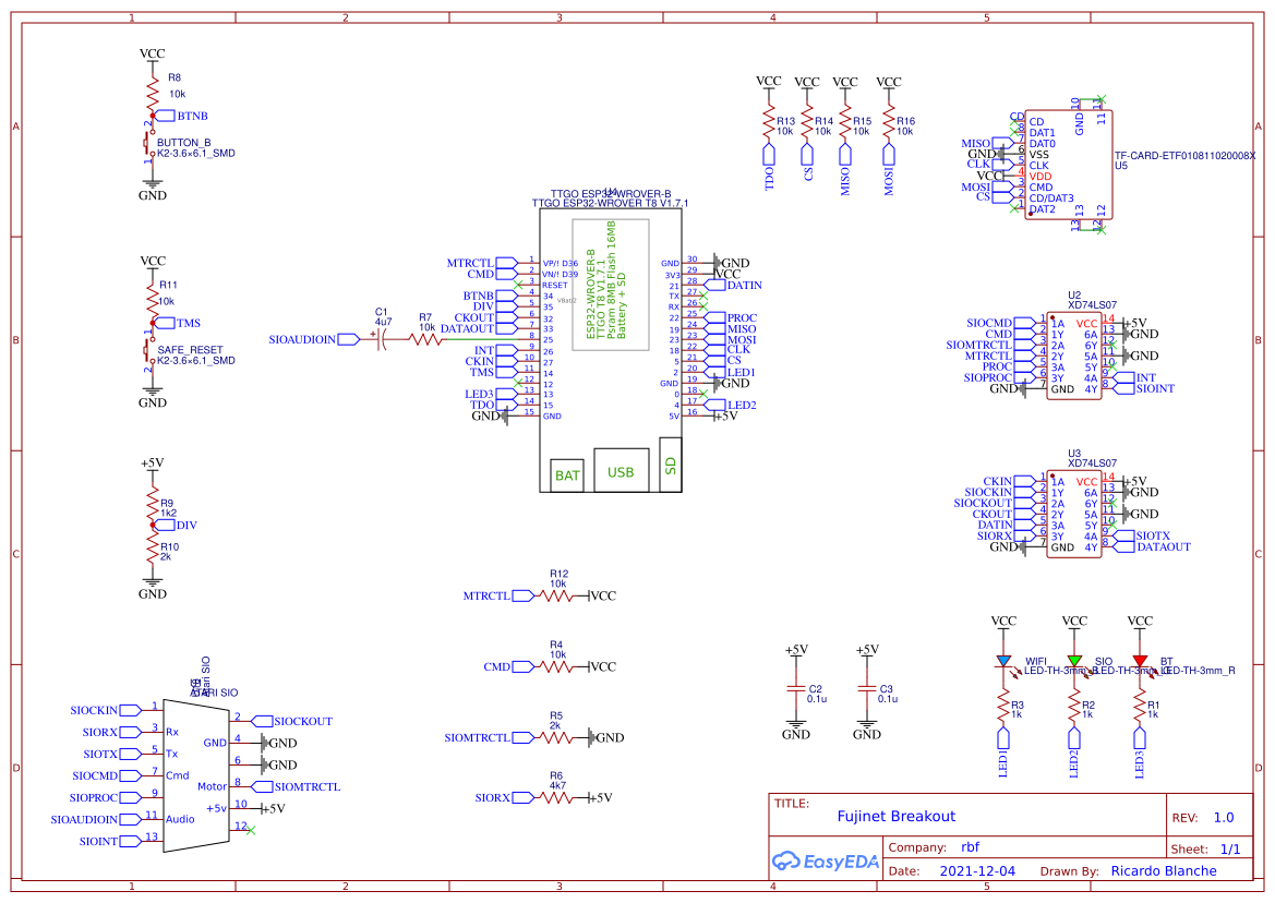 Fujinet Breakout SIO Dongle - OSHWLab