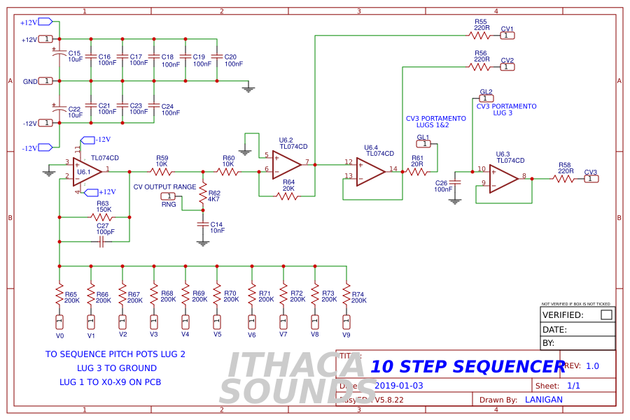 10 STEP SEQUENCER - OSHWLab