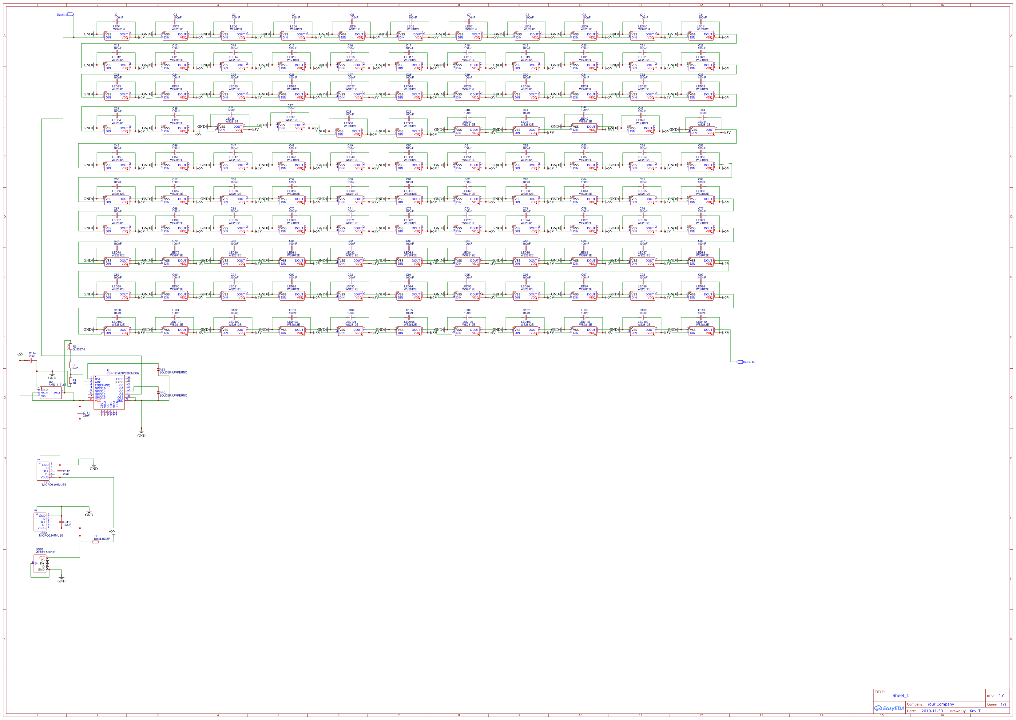 WordClock_V2.1 - EasyEDA open source hardware lab