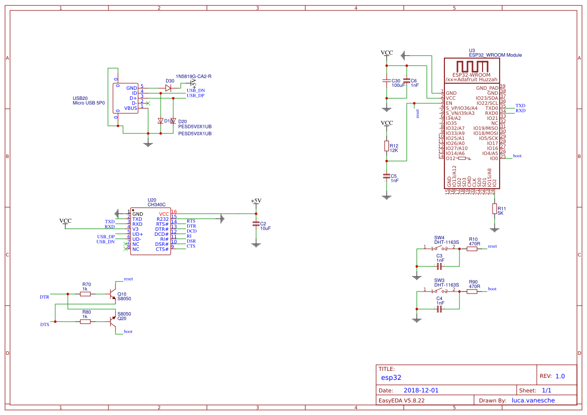 esp 32 breakout smd - EasyEDA open source hardware lab