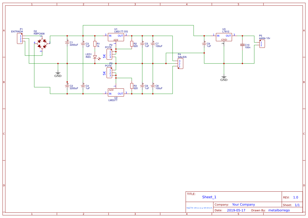 FUENTE SIMETRICA 12V VARIABLE - EasyEDA open source hardware lab